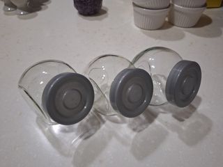 Glasshouse Fragrances empty clear glass jar with lids, Furniture & Home ...