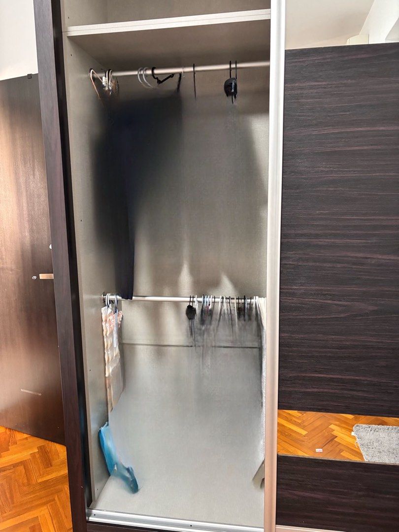 Sliding Door Wardrobe with Mirror, Furniture & Home Living, Furniture ...