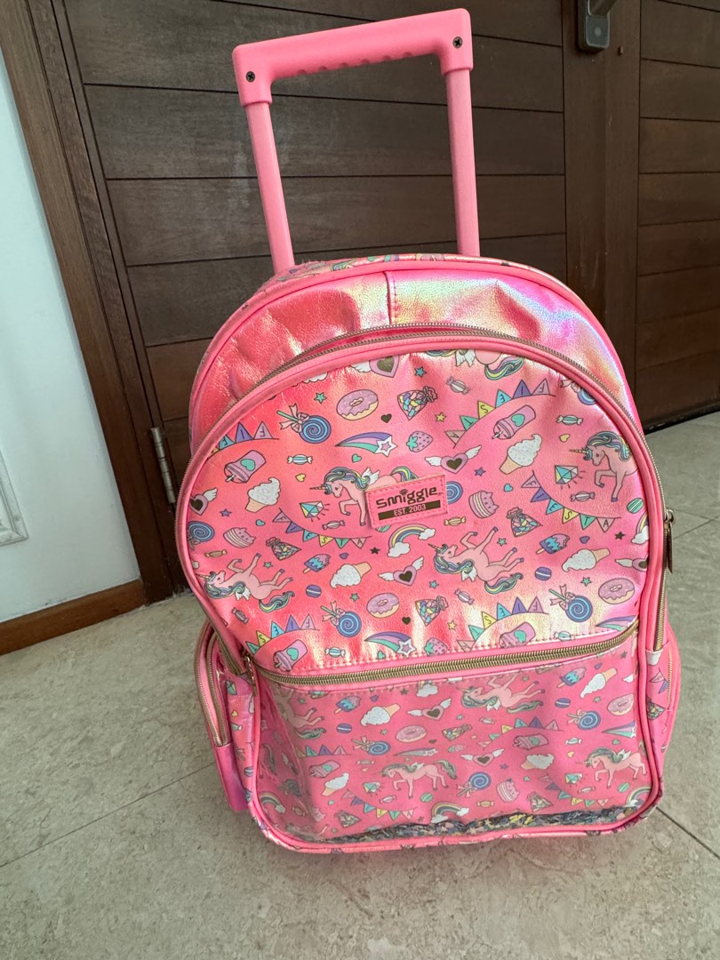Smiggle pull wheel bag Smiggle school bag Smiggle beg sekolah, Babies ...