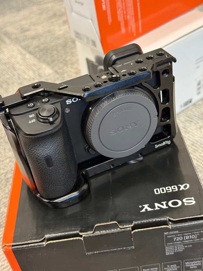 SONY A6600 BODY WITH CAGE, Photography, Cameras on Carousell