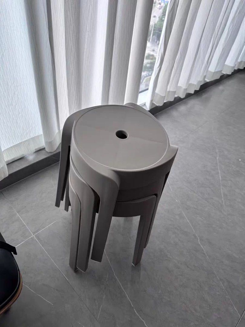 Space Saving Stackable Stools, Furniture & Home Living, Furniture, Chairs on Carousell