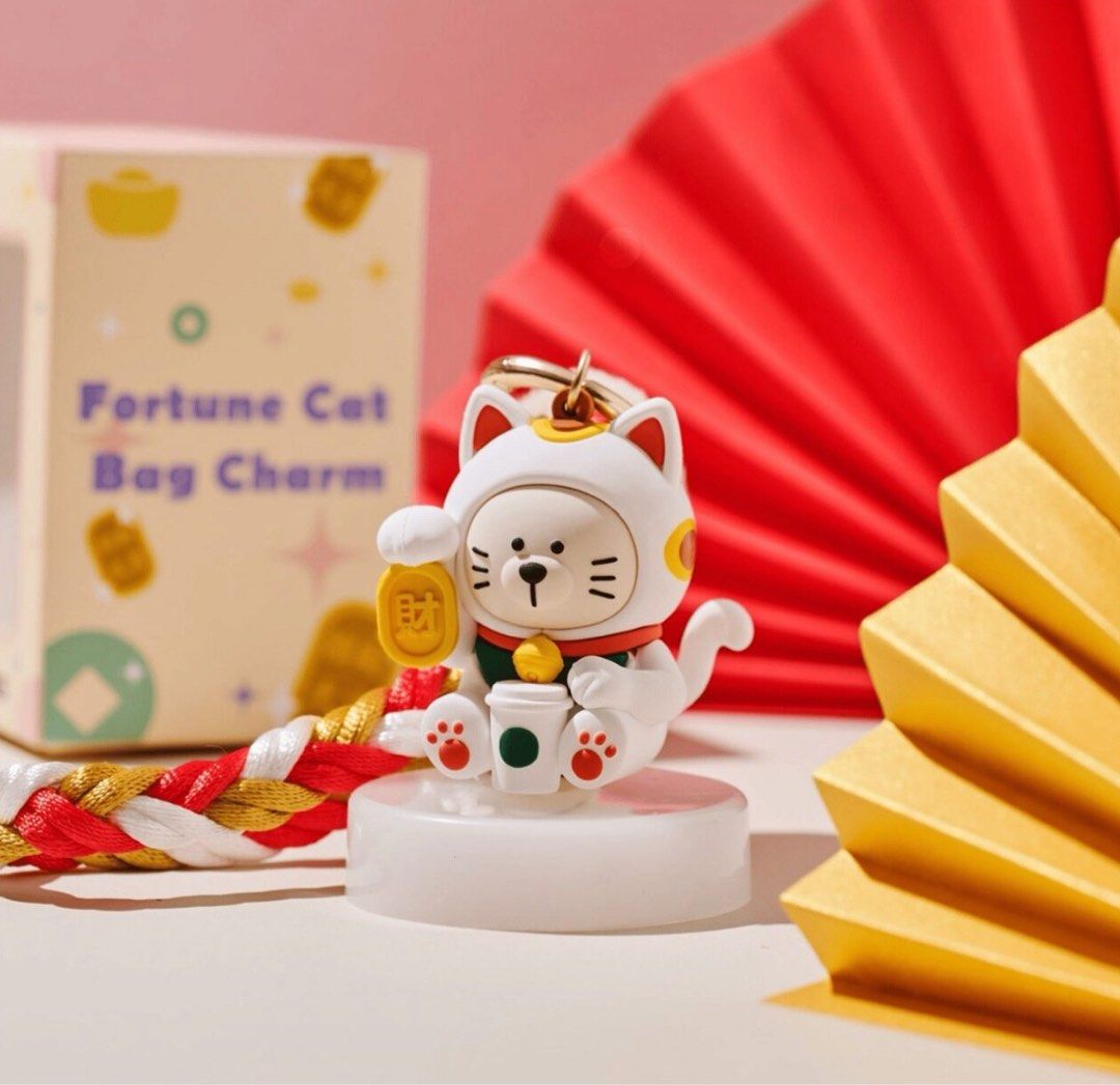 Starbucks fortune cat bearista bag charm, Hobbies & Toys, Toys & Games ...