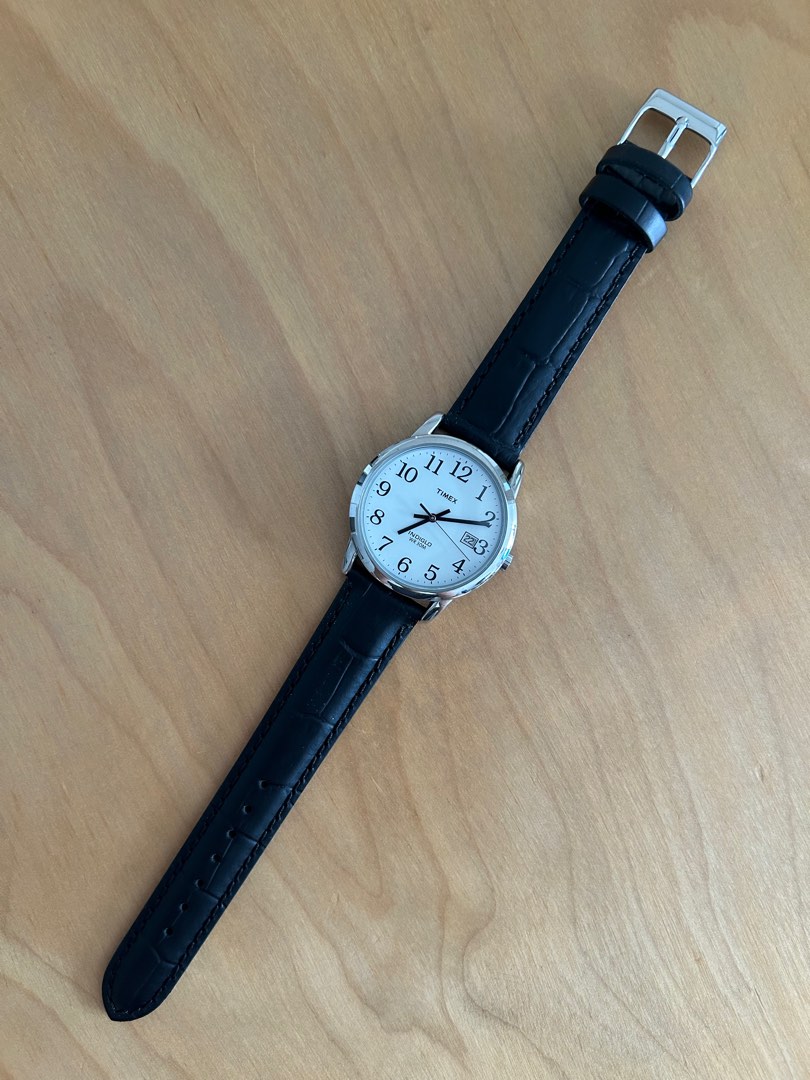 Timex Men's Watch with Black Leather Strap, Men's Fashion, Watches ...