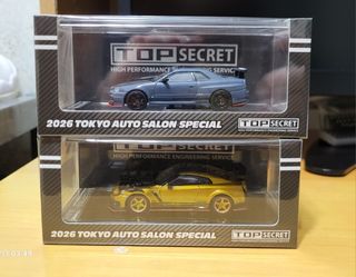 Tokyo Auto Salon 2026 限定 1:64 Top Secret Nissan GT-R 模型車, 興趣及遊戲, 玩具 ...