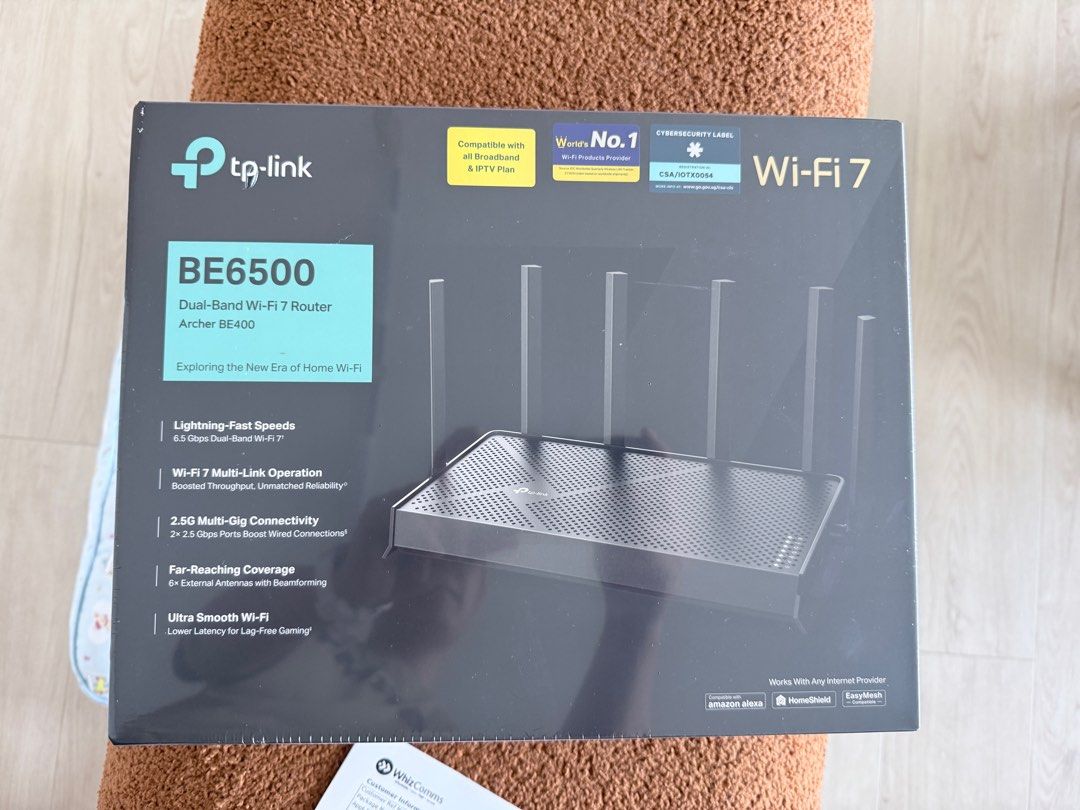 TP-Link BE6500 Dual-Band Wi-Fi 7 Router Archer BE400, Computers & Tech ...