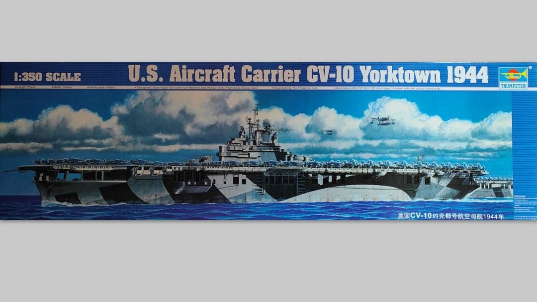 Trumpeter 1:350 Scale U.S. Aircraft Carrier CV-10 Yorktown 1944 Model ...