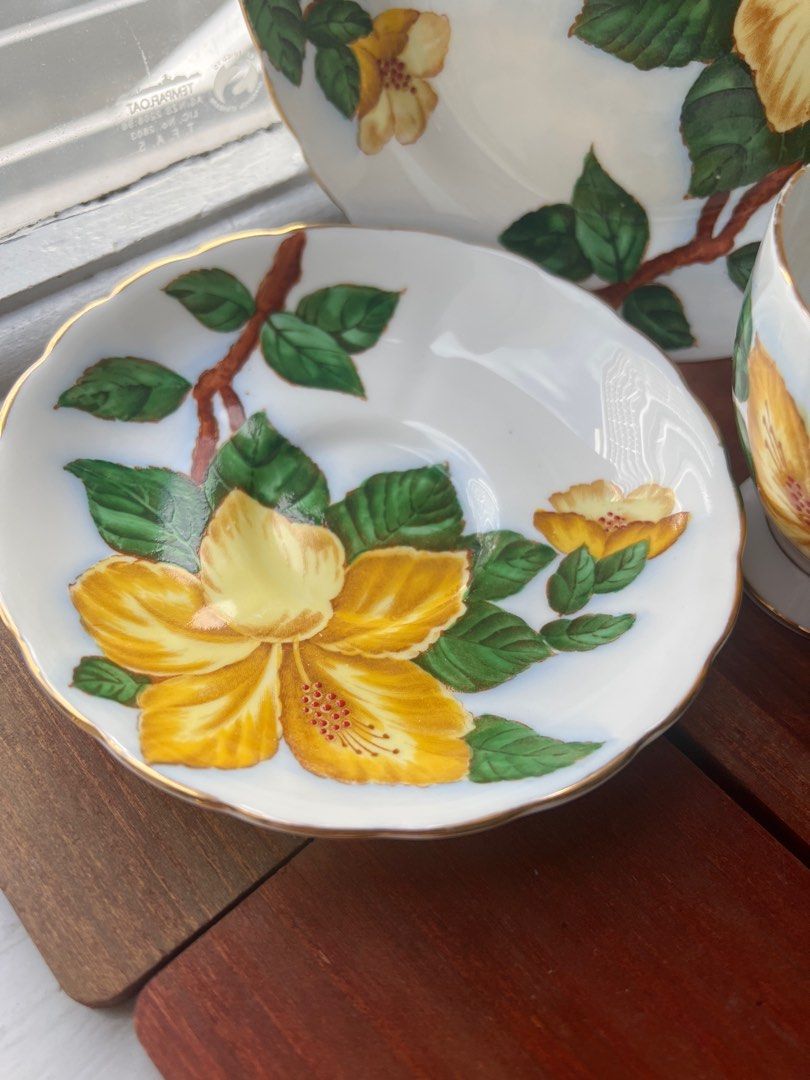 Tuscan Fine English Bone China Tea Trios, Furniture & Home Living ...