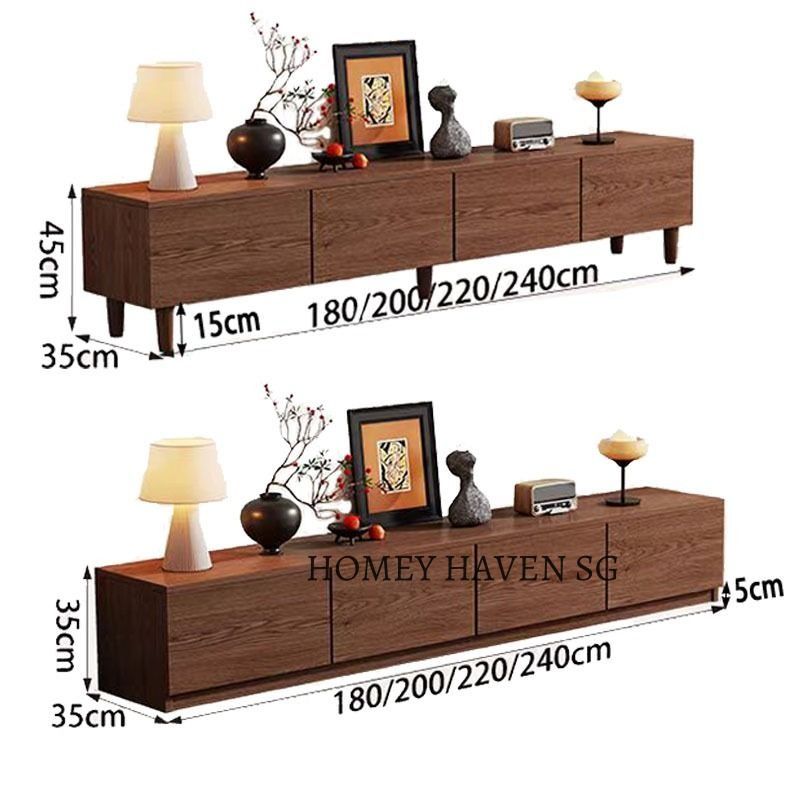 TV Console💥💥Black TV Cabinet/Wire Hole Design TV Stand/TV Table ...