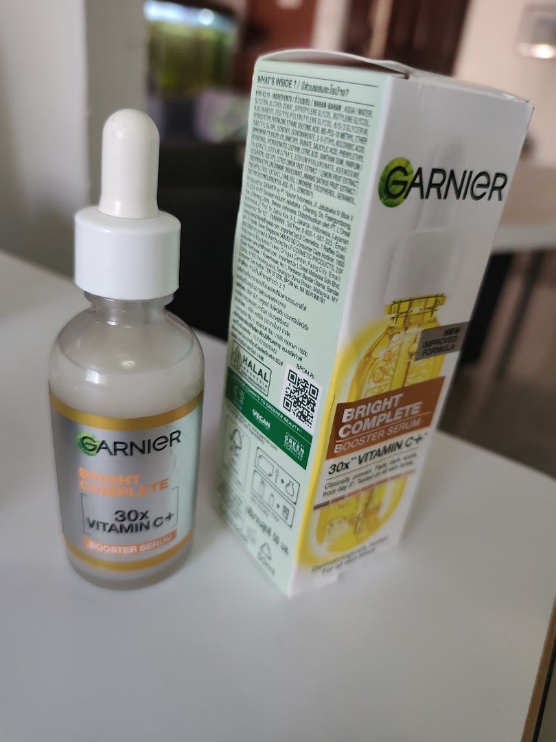 Two 50 ml bottles of Garnier Bright Complete 30x Vitamin C Booster ...