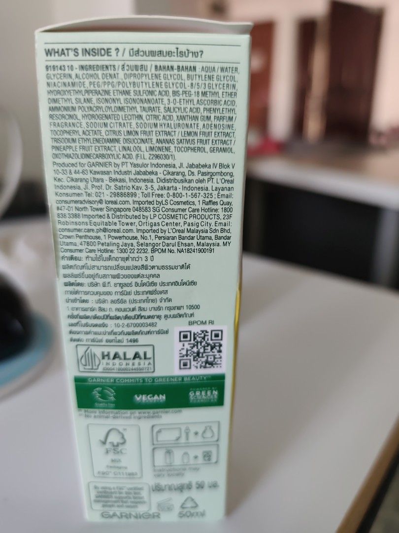 Two 50 ml bottles of Garnier Bright Complete 30x Vitamin C Booster ...