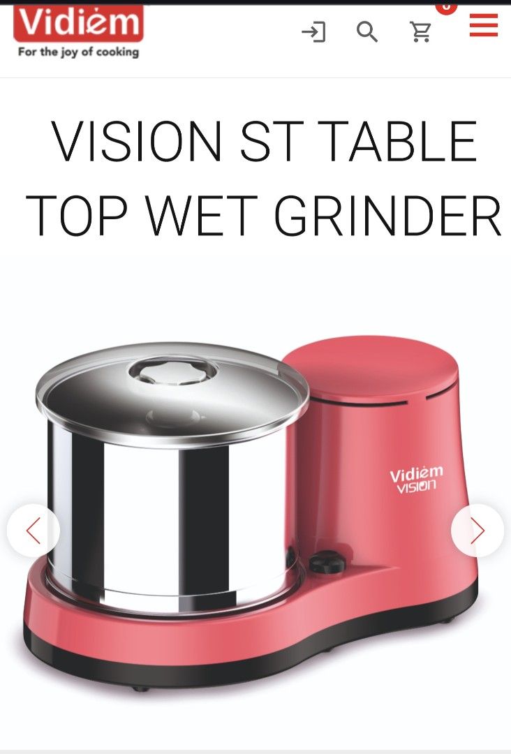 Vidiem Vision ST Table Top Wet Grinder, TV & Home Appliances, Kitchen ...