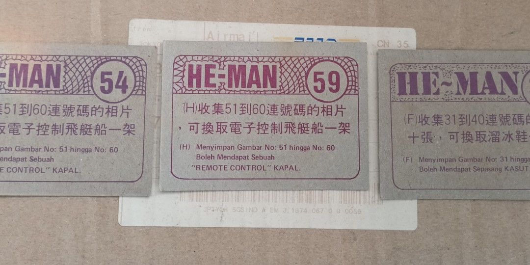 Vintage 80s Local MOTU trading Tikam cards !!!, Hobbies & Toys, Toys ...