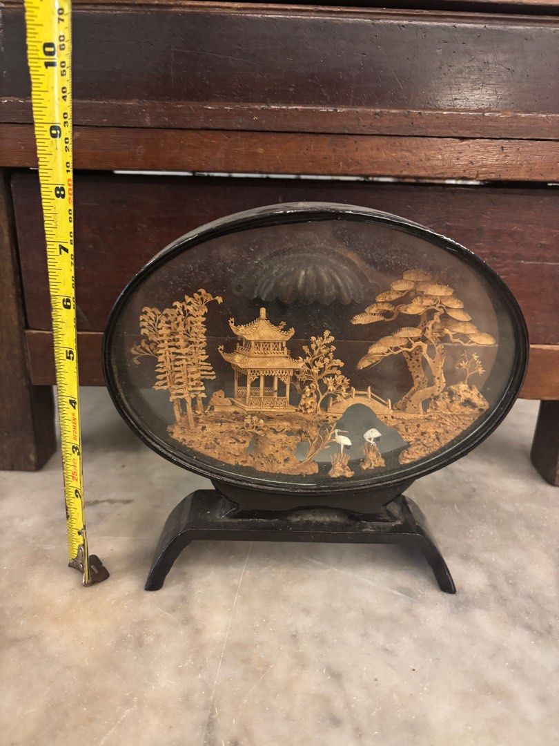 Vintage Chinese Cork Diorama（软木雕立体画), Furniture & Home Living, Home ...