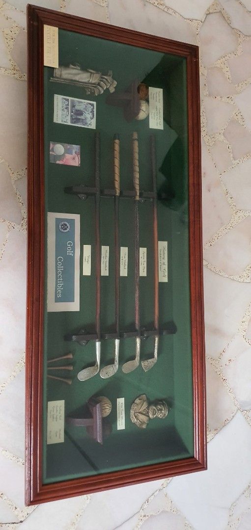 Vintage Golf Collectibles Display Case, Hobbies & Toys, Memorabilia ...
