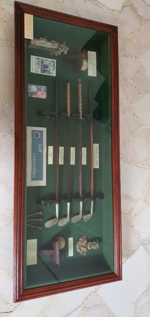 Vintage Golf Collectibles Display Case, Hobbies & Toys, Memorabilia ...