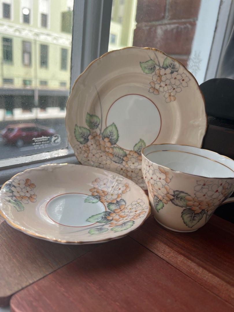 Vintage Paragon Fine China Tea Set - Hortensia Pattern, Furniture ...