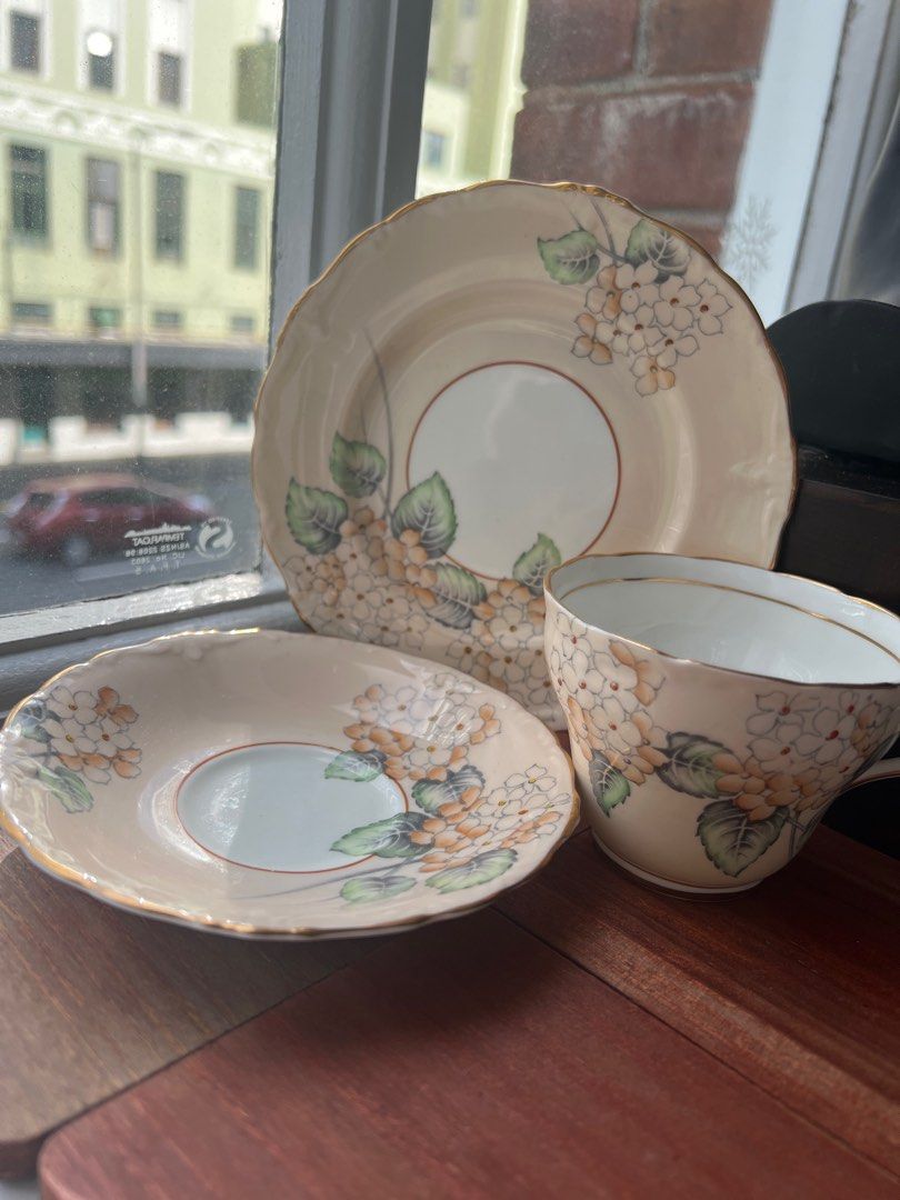 Vintage Paragon Fine China Tea Set - Hortensia Pattern, Furniture ...