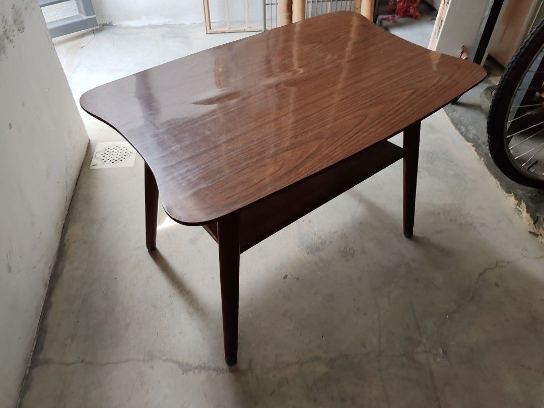 Vintage Pencil Leg Teak Floating Coffee Table, Furniture & Home Living ...