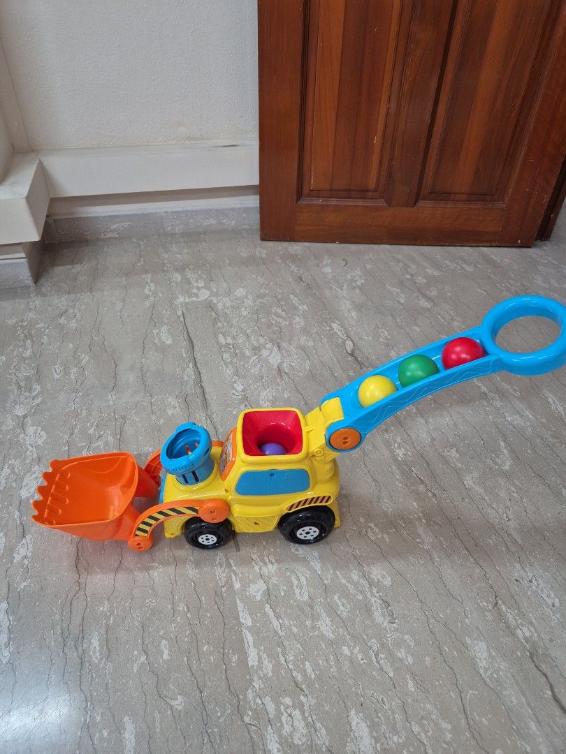 VTech Push and Pop Bulldozer Toy, Babies & Kids, Infant Playtime on ...