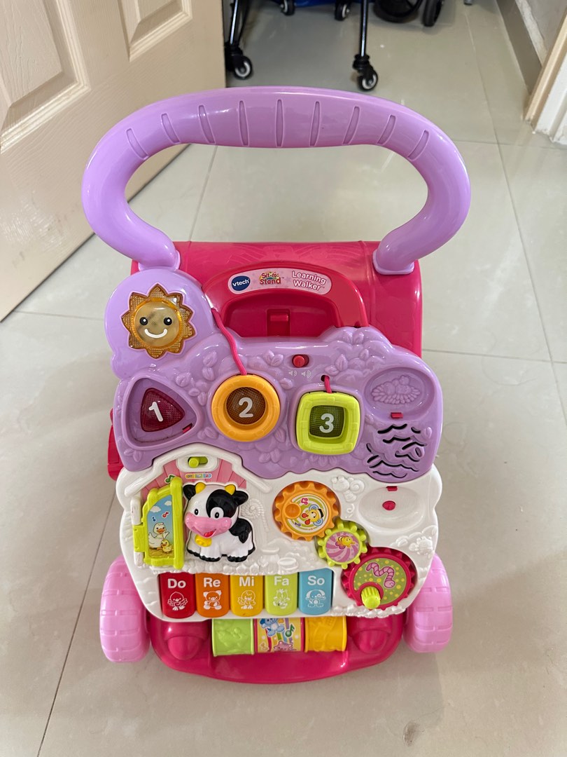 VTech Sit-to-Stand Learning Walker - Pink, Babies & Kids, Infant ...