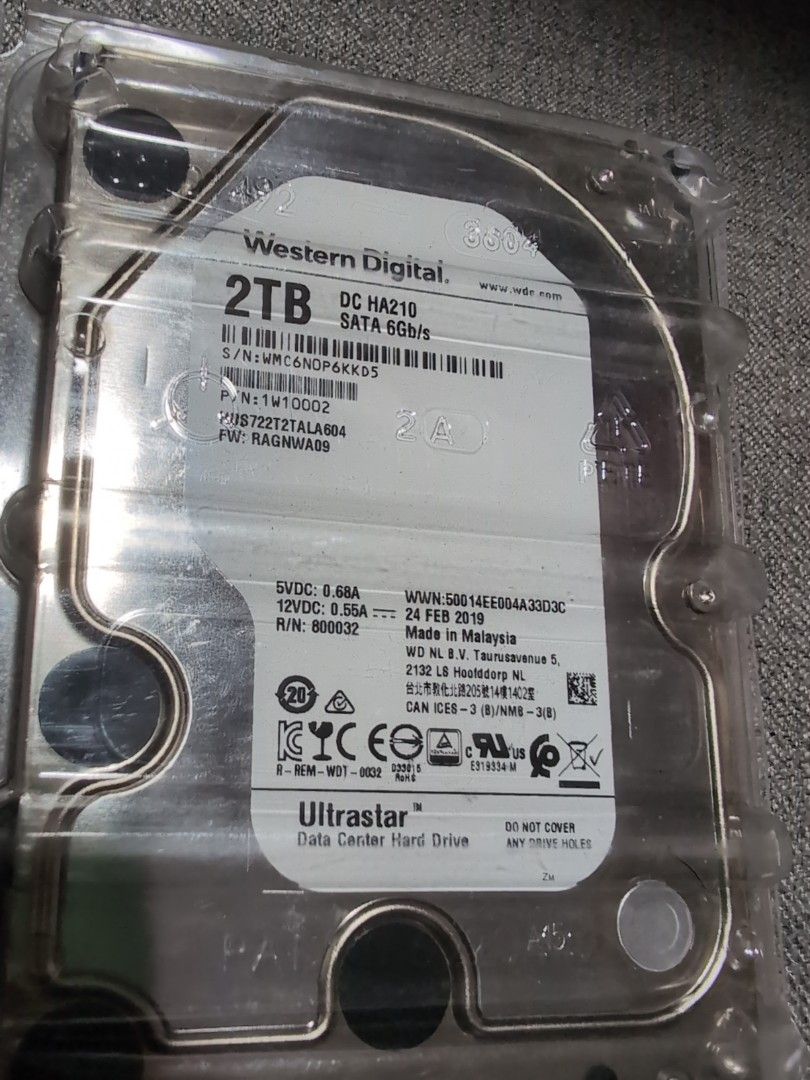 Western Digital Ultrastar 2TB Hard Drives, Computers & Tech, Parts ...