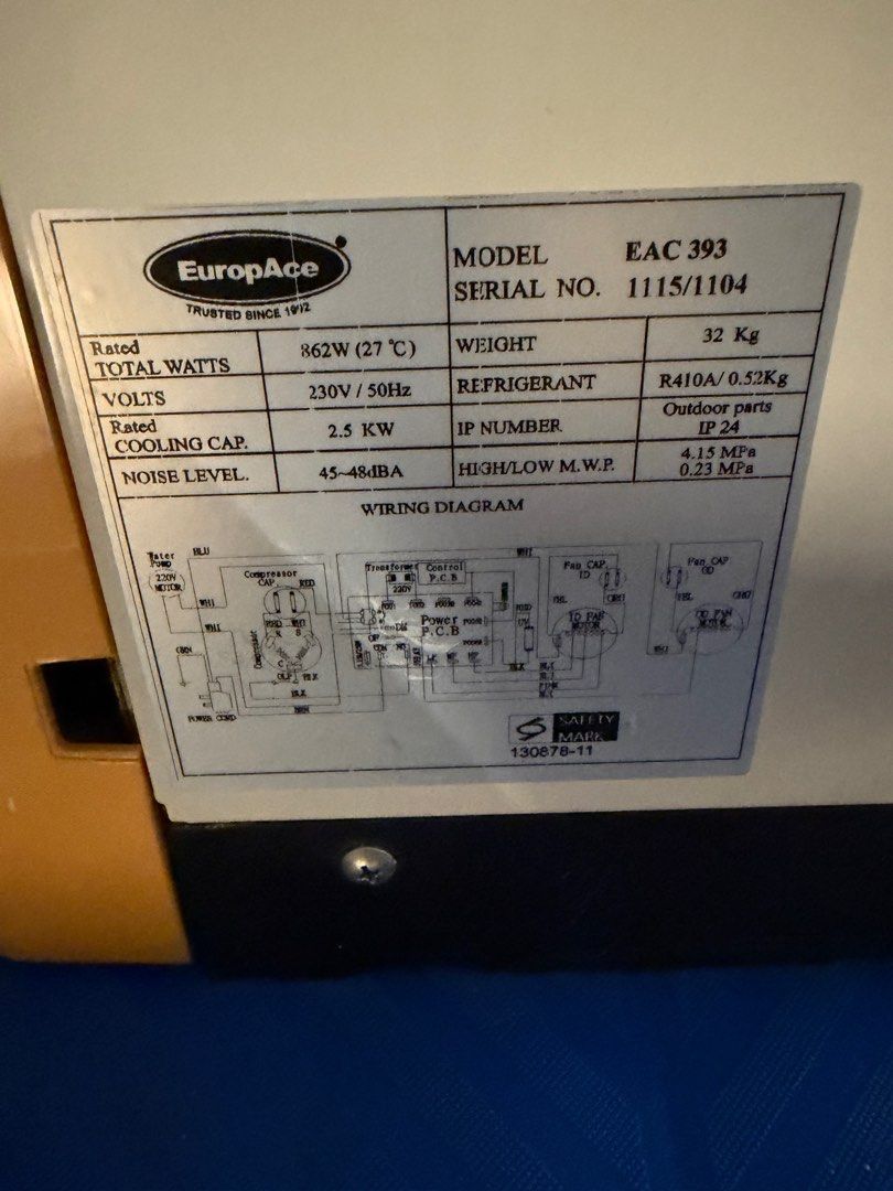 Windows casement aircon/ Europace, TV & Home Appliances, Portable Air ...