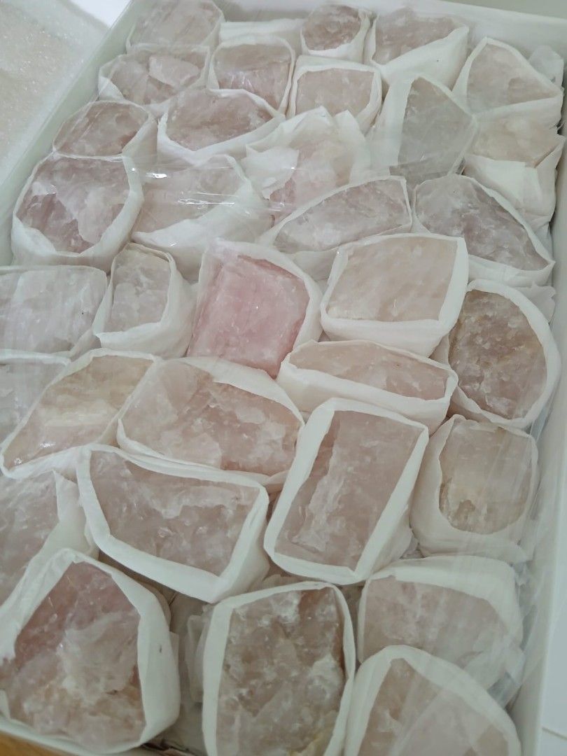 100% BRAZIL Raw Natural Rose Quartz / Random pick / Bought from Brazil ...