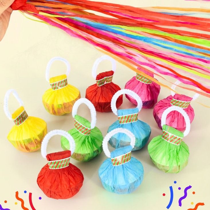 10 Pcs Colorful Hand Throw Streamer Fireworks Paper Ribbon Confetti ...