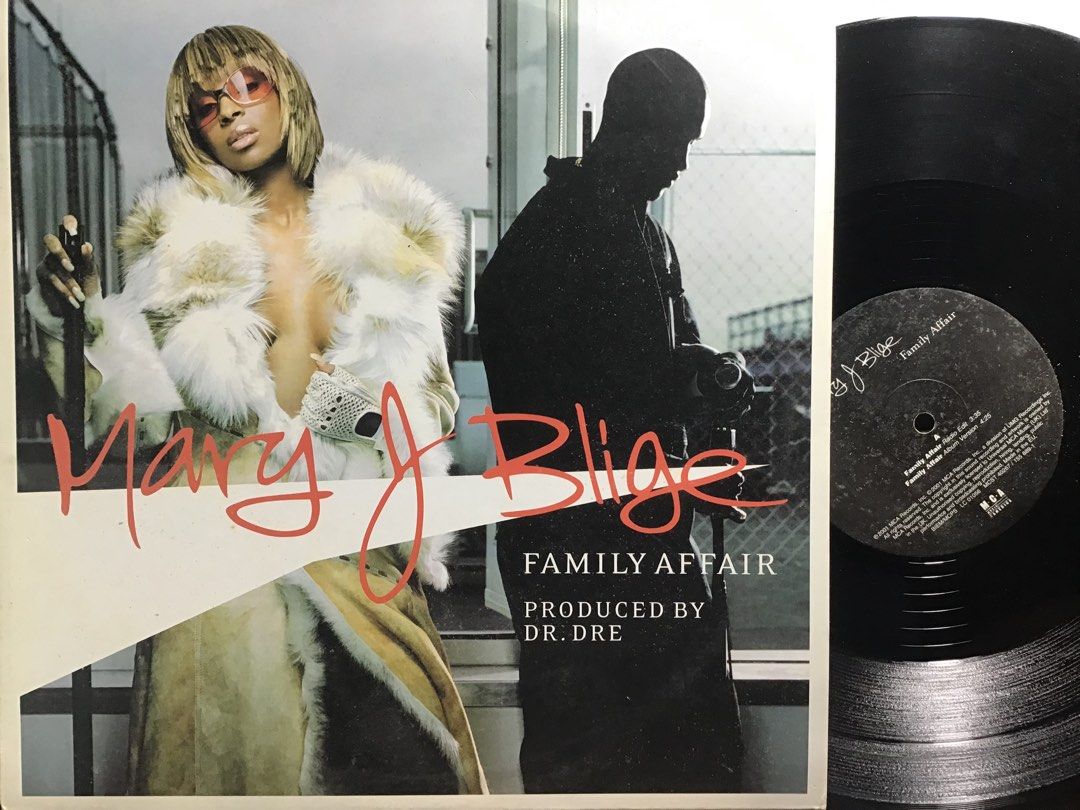 12 INCH Mary J Blige - Family Affair - Produced by Dr Dre OOP VINTAGE ...