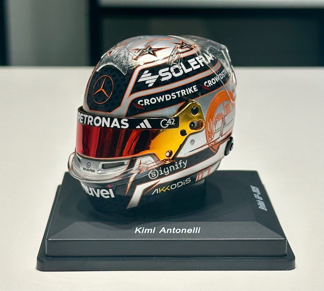 1/5 Spark Model Mercedes F1 Kimi Antonelli GP British 2025 Helmet ...