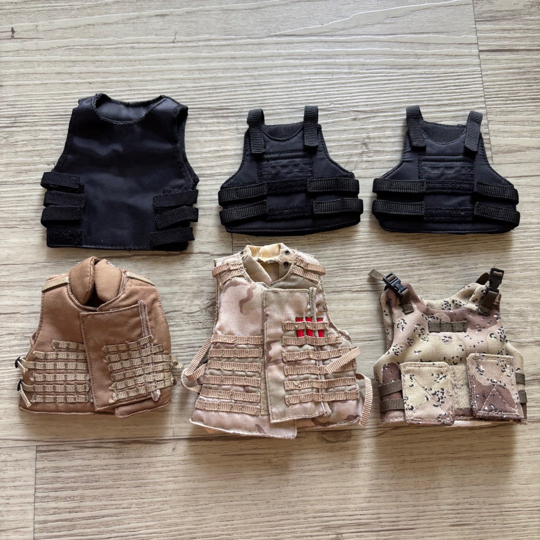 1/6 Scale 12 Inch Action Figure Assorted Bullet Proof Vest Accessories ...