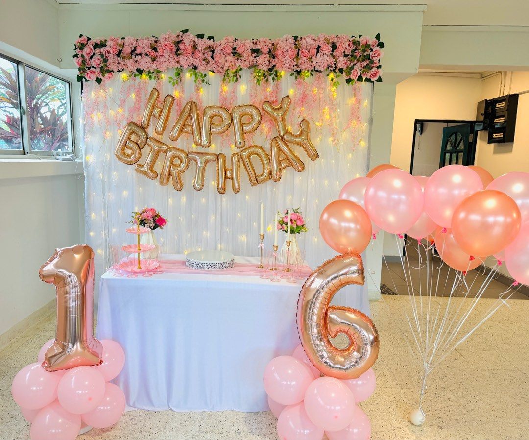 16th Birthday Party Decoration Set up, Hobbies & Toys, Occasions ...