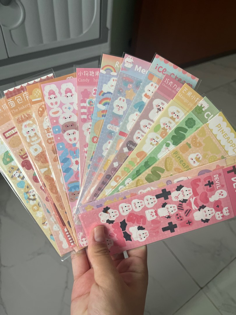 $1 for 5 Cute Kawaii Sticker Sheets - Assorted Designs, Hobbies & Toys ...