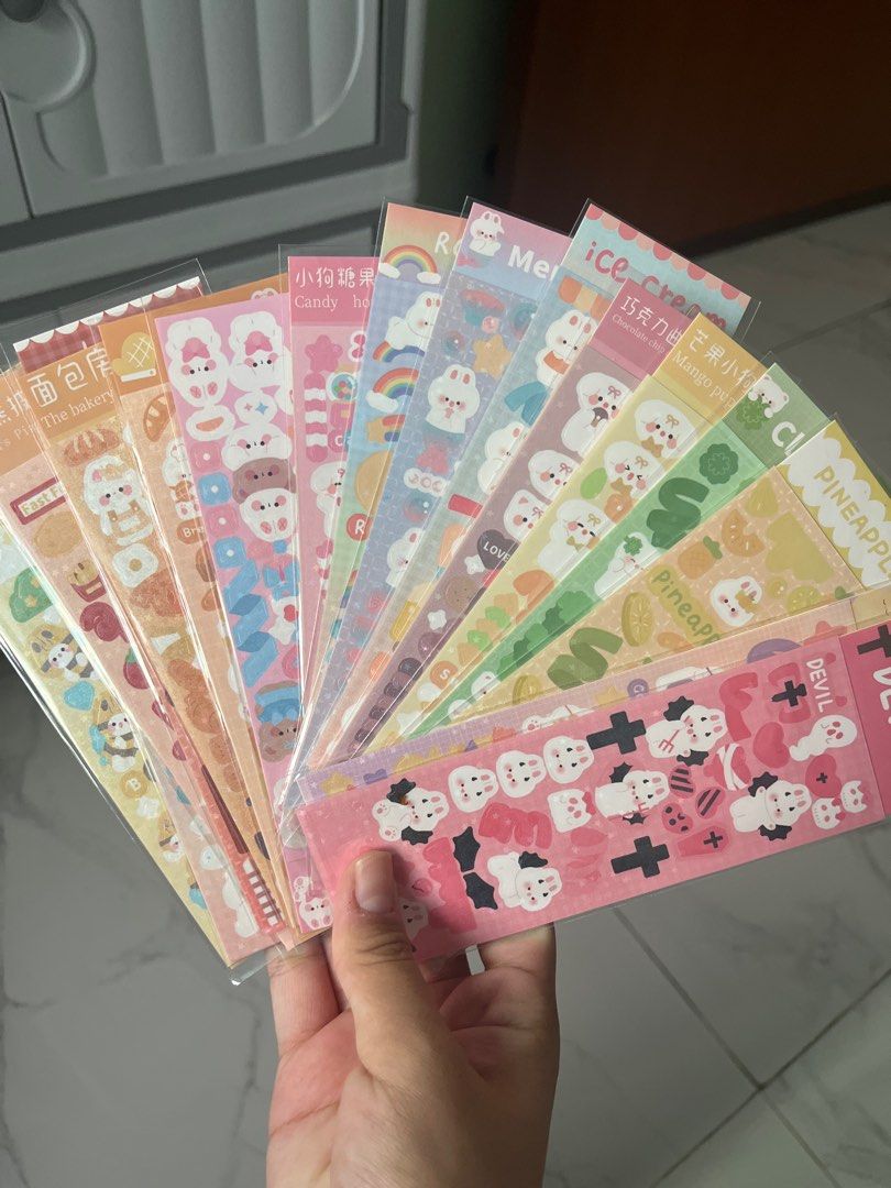 $1 for 5 Cute Kawaii Sticker Sheets - Assorted Designs, Hobbies & Toys ...