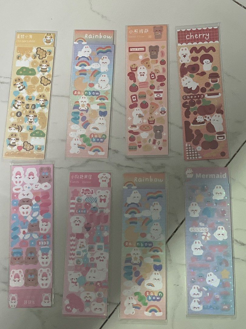 $1 for 5 Cute Kawaii Sticker Sheets - Assorted Designs, Hobbies & Toys ...