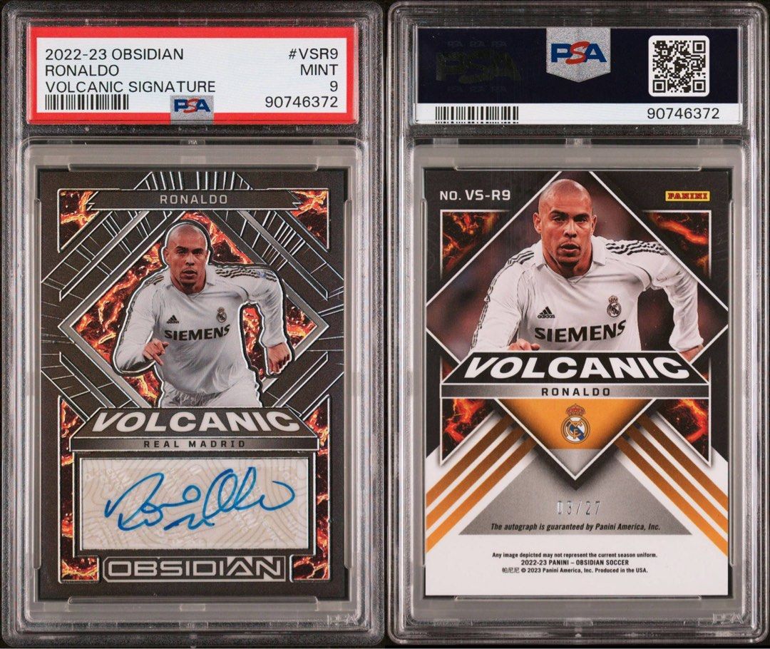 2022-23 Panini Obsidian Ronaldo Volcanic Signature Card, Hobbies & Toys ...