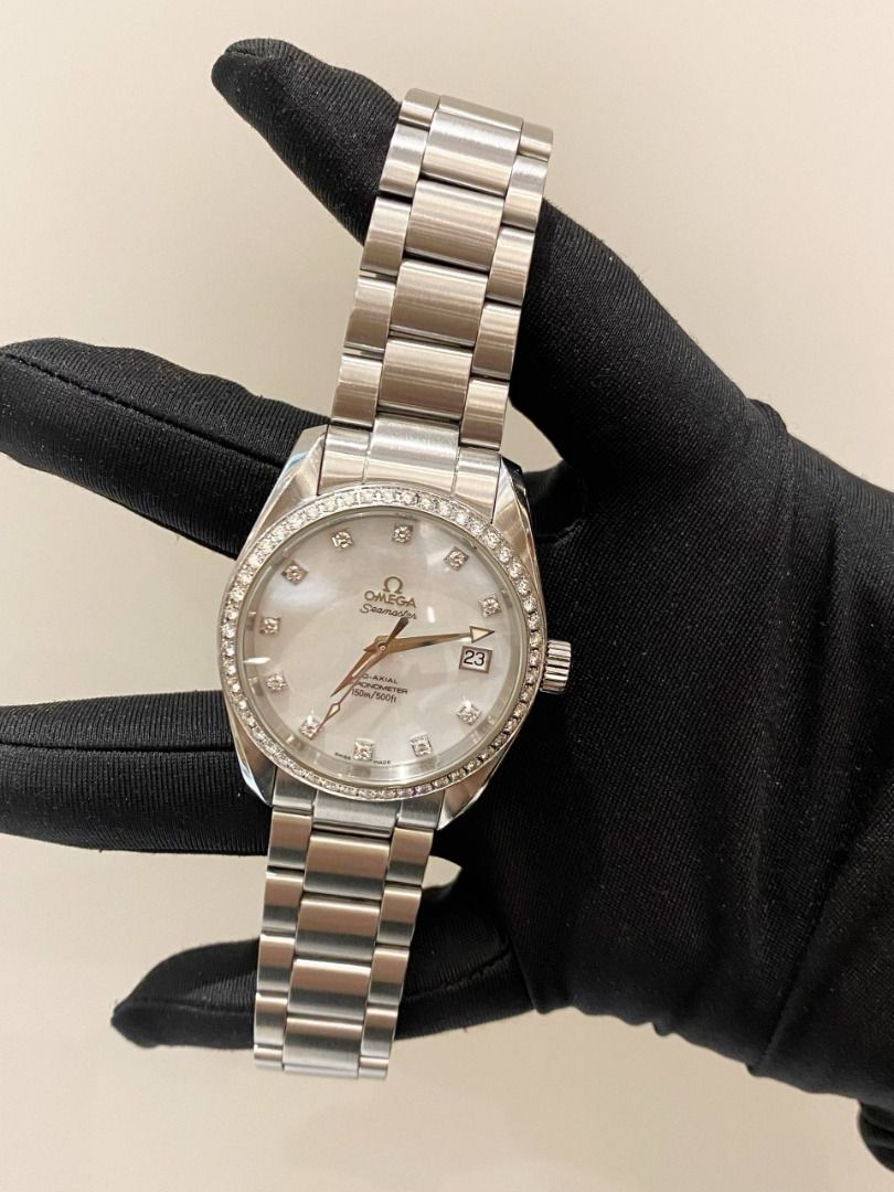 2022 OMEGA SEAMASTER DIAMOND WHITE MOTHER OF PEARL REF 2509.75 36MM ...