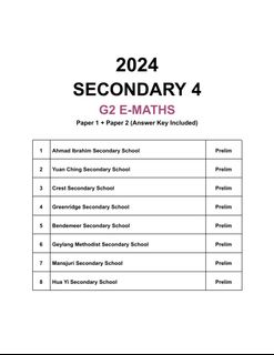Secondary 3E E-Math Set A, Hobbies & Toys, Books & Magazines ...
