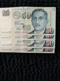 $50 SGD bank notes (running numbers), Hobbies & Toys, Memorabilia ...