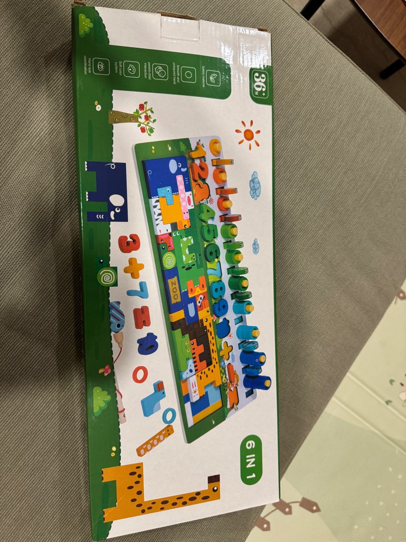 6-in-1 Wooden Number and Animal Puzzle, Hobbies & Toys, Toys & Games on ...