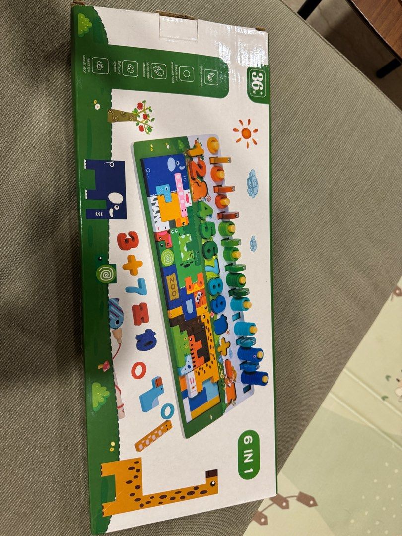 6-in-1 Wooden Number and Animal Puzzle, Hobbies & Toys, Toys & Games on ...