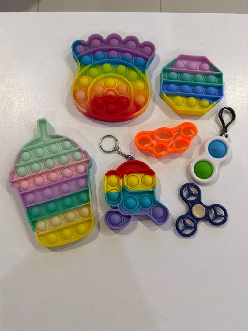 6pcs Fidget Toys Bundle - Pop Its, Fidget Spinner, Hobbies & Toys, Toys ...