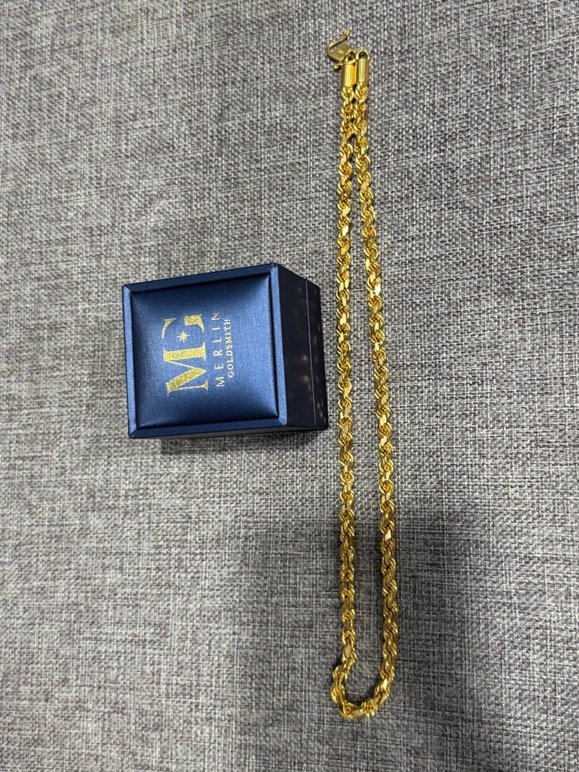 916 gold chain cheap, Men's Fashion, Watches & Accessories, Jewelry on ...