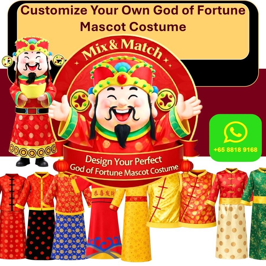 🧧 CNY God of Fortune Mascot Costumes, Hobbies & Toys, Occasions & Party ...