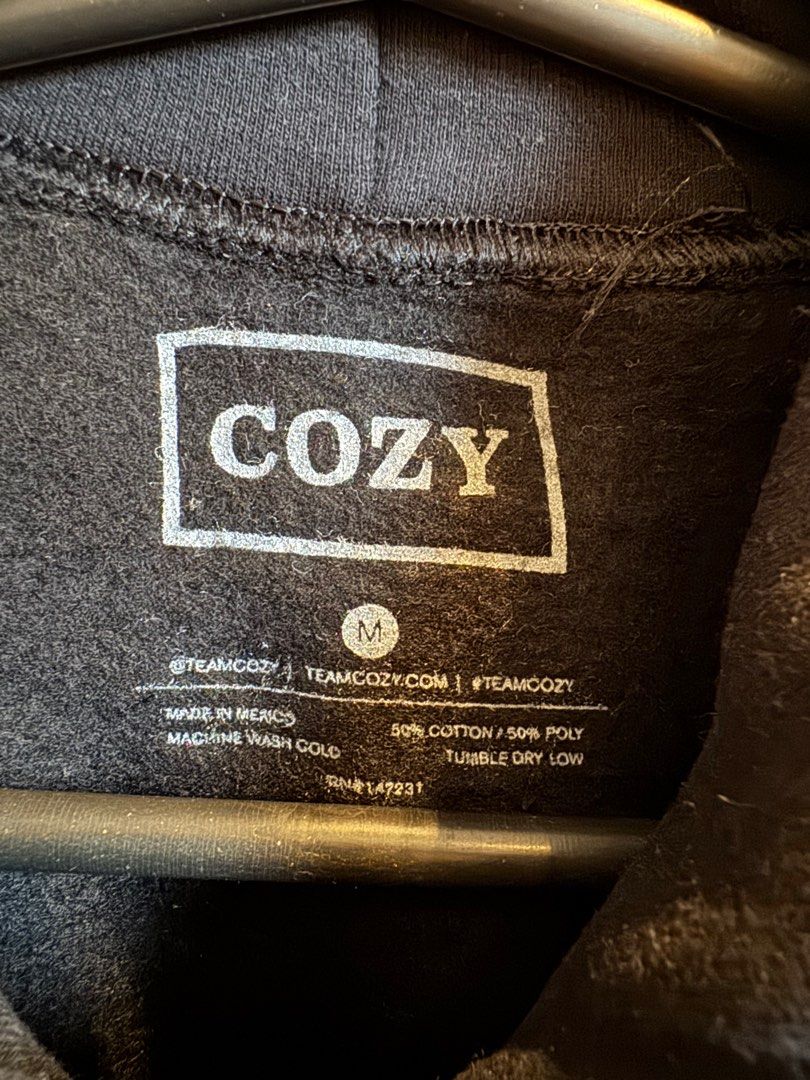 🖤 COZY & OnlyMy 🐋 Hoodie | Black | Navy Blue, Men's Fashion, Tops ...