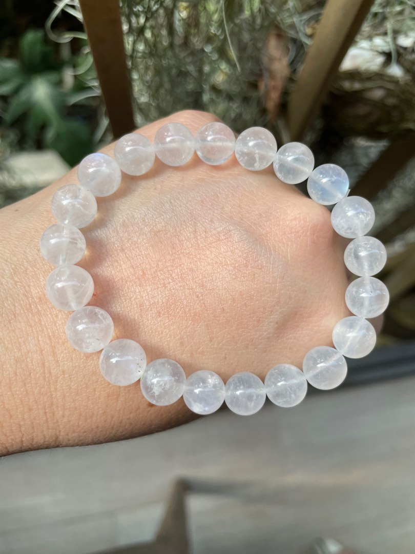 💎 Moonstone bracelet-with cert(月光石) - 9mm, Women's Fashion, Jewelry ...