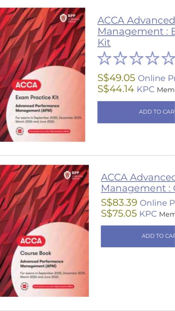 (E-book + Physical book) (brand new)ACCA Advanced Performance ...