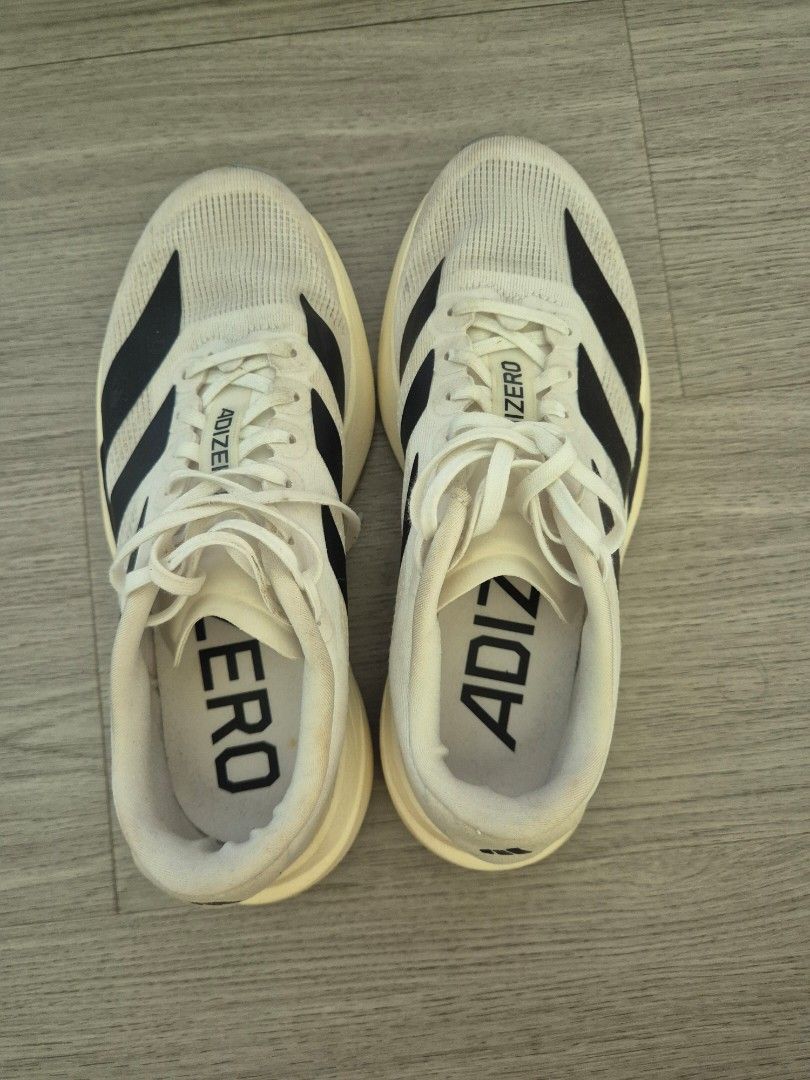 Adidas Adizero Running Shoes - White, Women's Fashion, Footwear ...