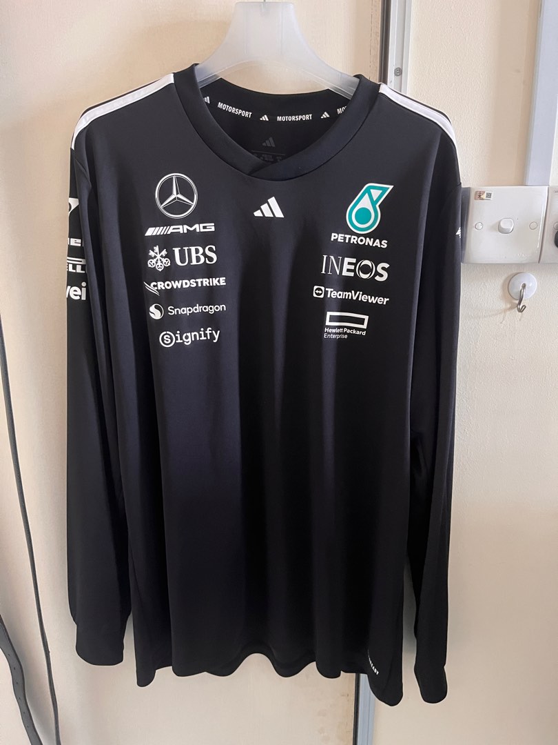 Adidas Mercedes AMG F1 long sleeve 2025, Men's Fashion, Activewear on ...