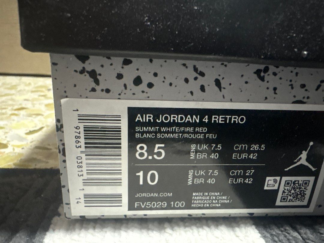 Air Jordan 4 White CEMENT 2025, Men's Fashion, Footwear, Sneakers on ...